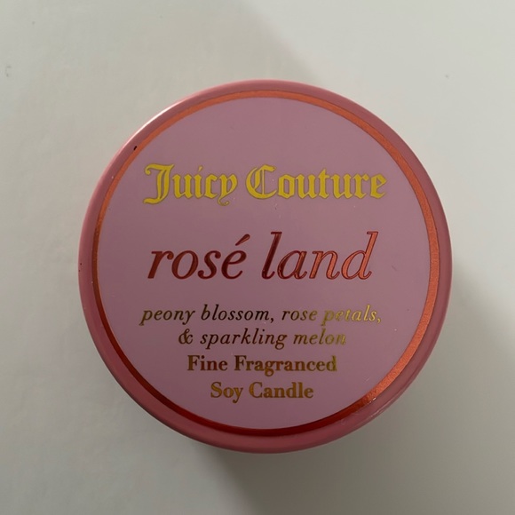Juicy Couture | Accents | Juicy Couture Rose Land Fine Fragranced Candle | Poshmark
